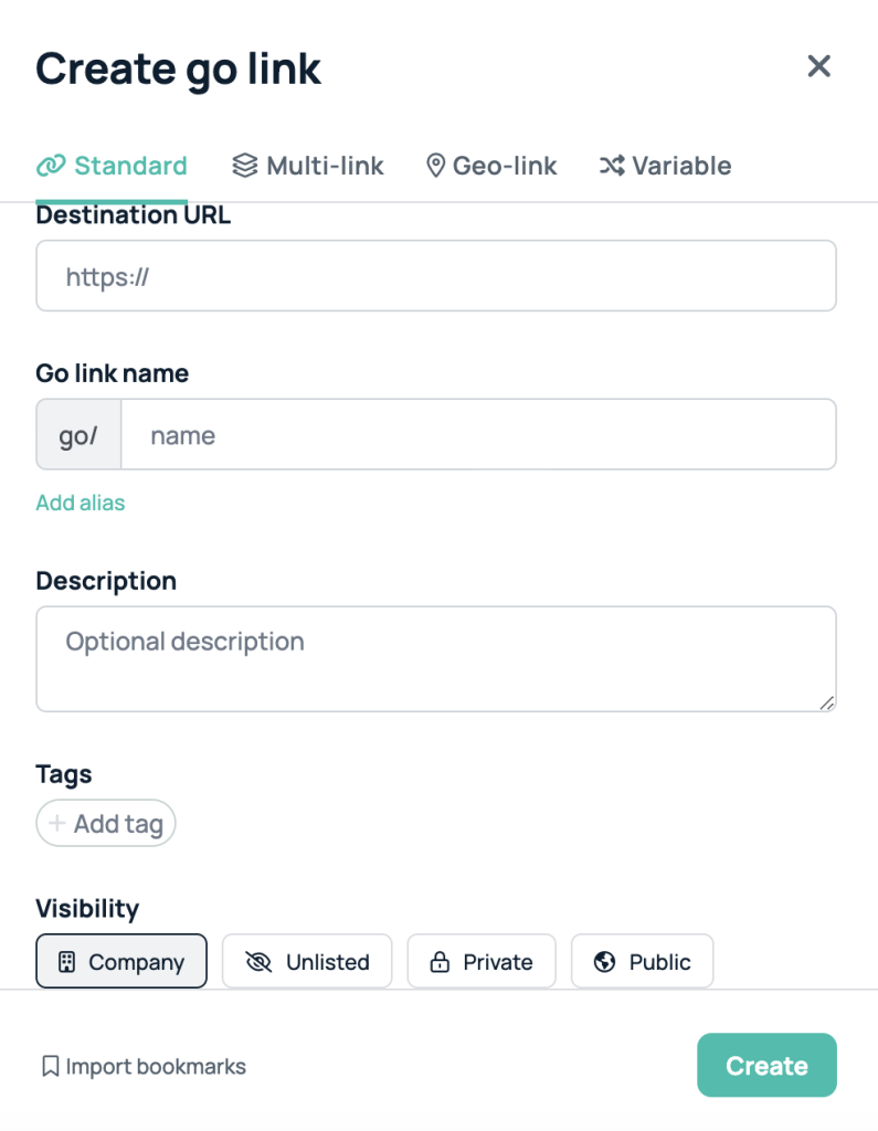 The GoLinks® Help Center - How to Create Go Links